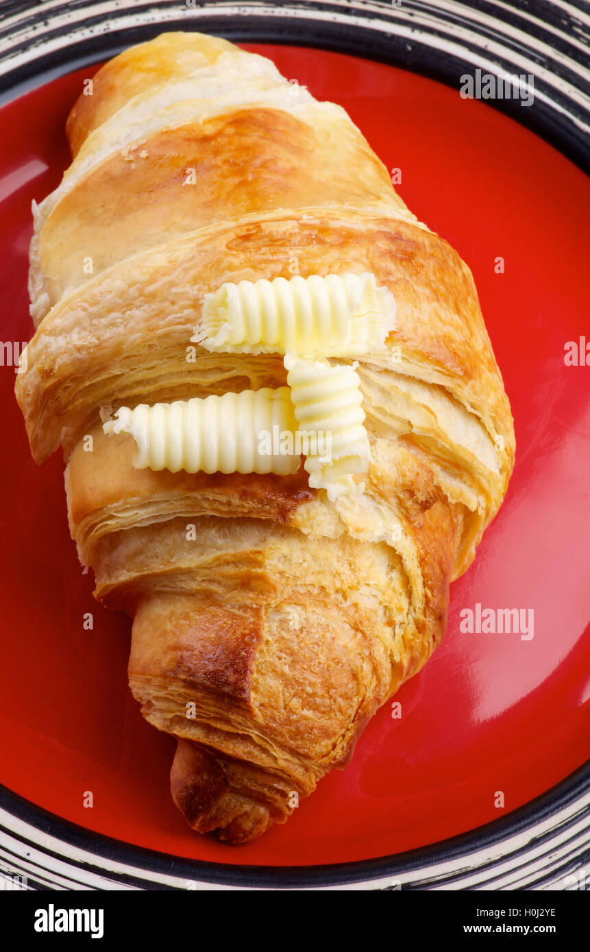 Croissant and Butter Stock Photo - Alamy