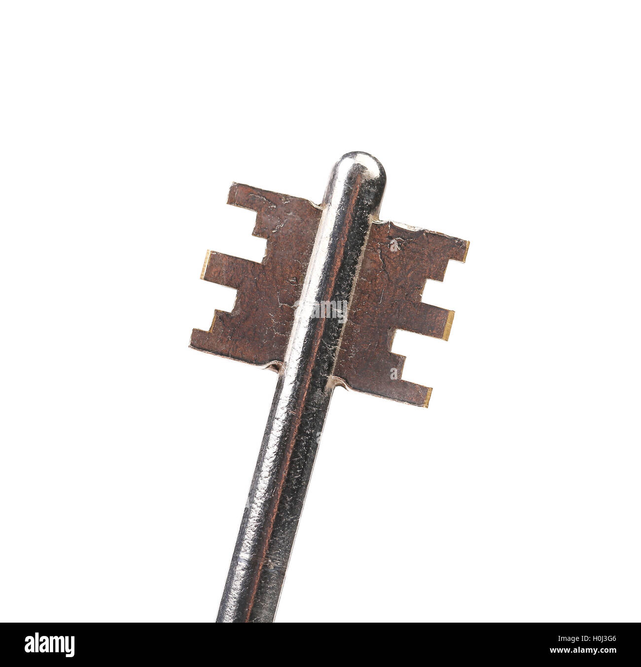 Head of dark steel key Stock Photo - Alamy