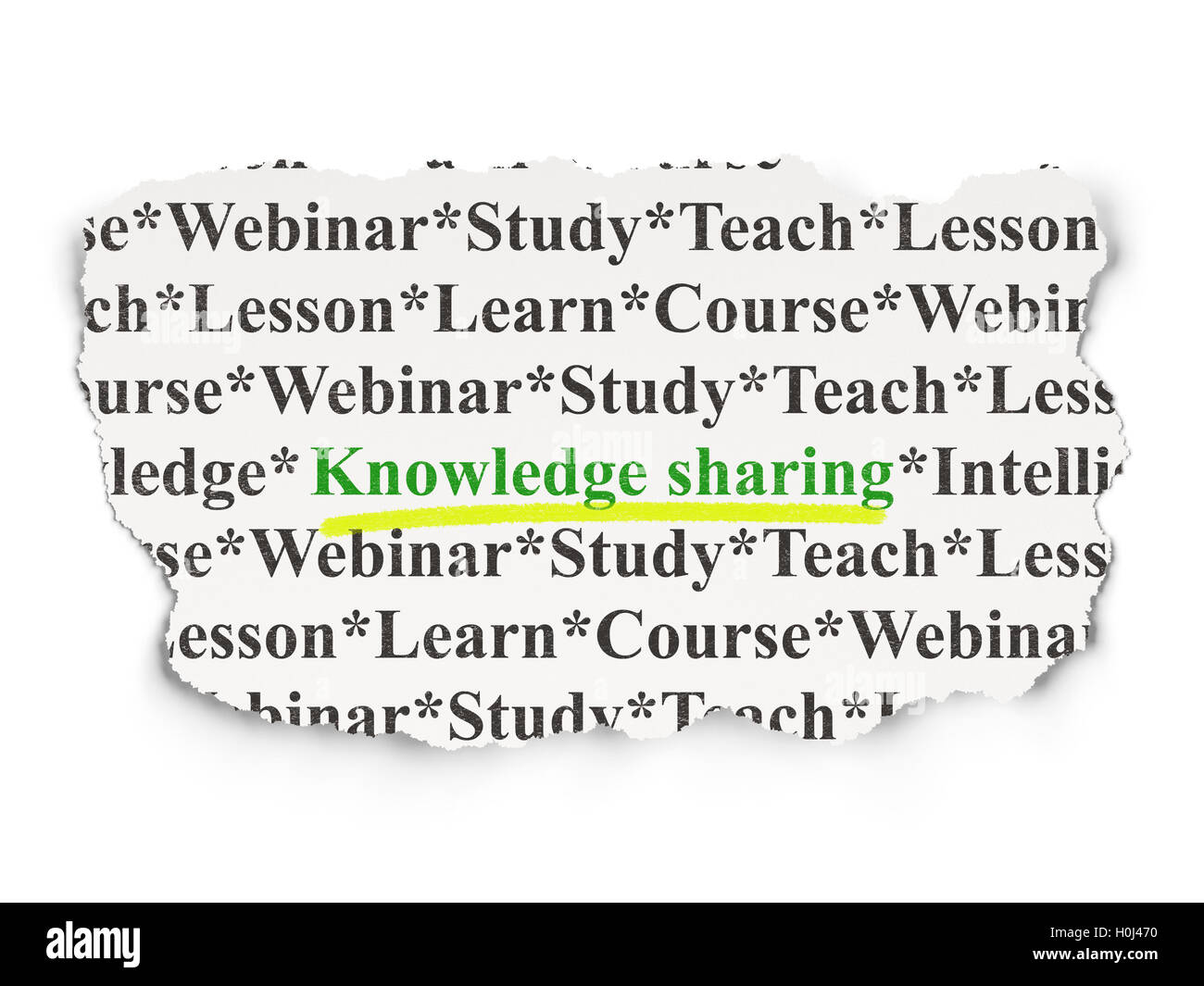 Education concept: Knowledge Sharing on Paper background Stock Photo ...