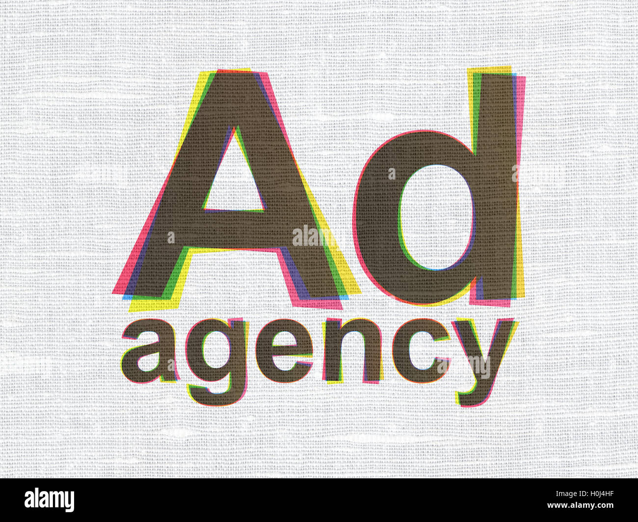 Advertising concept: Ad Agency on fabric texture background Stock Photo ...