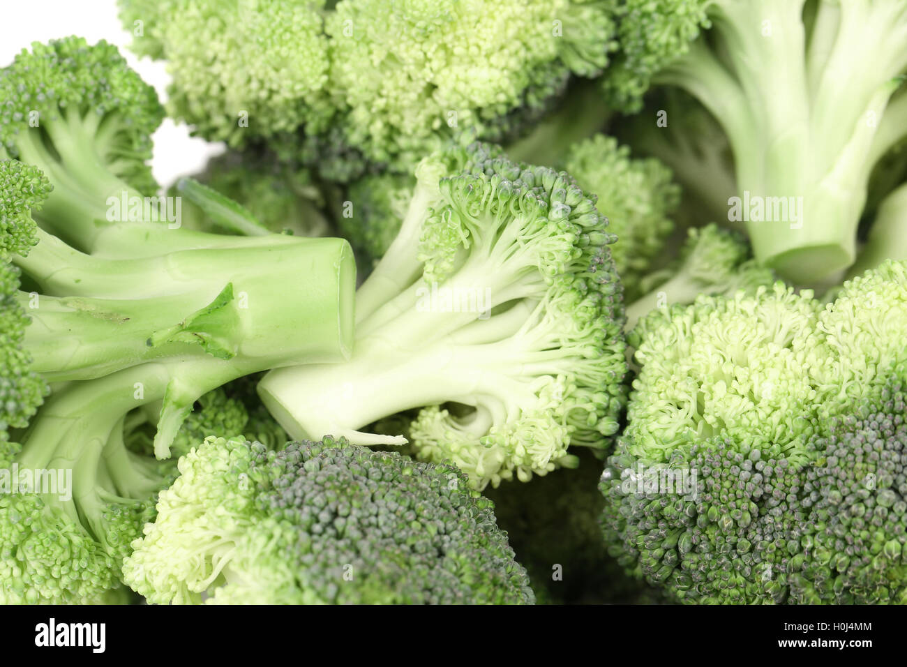 Close up of fresh broccoli in a pile Stock Photo - Alamy