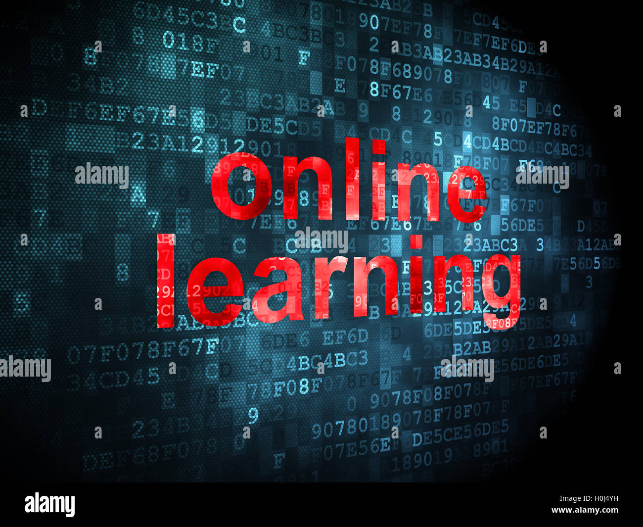 Education concept: Online Learning on digital background Stock Photo ...