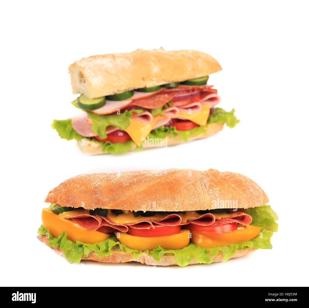 French baguette sandwich Stock Photo - Alamy