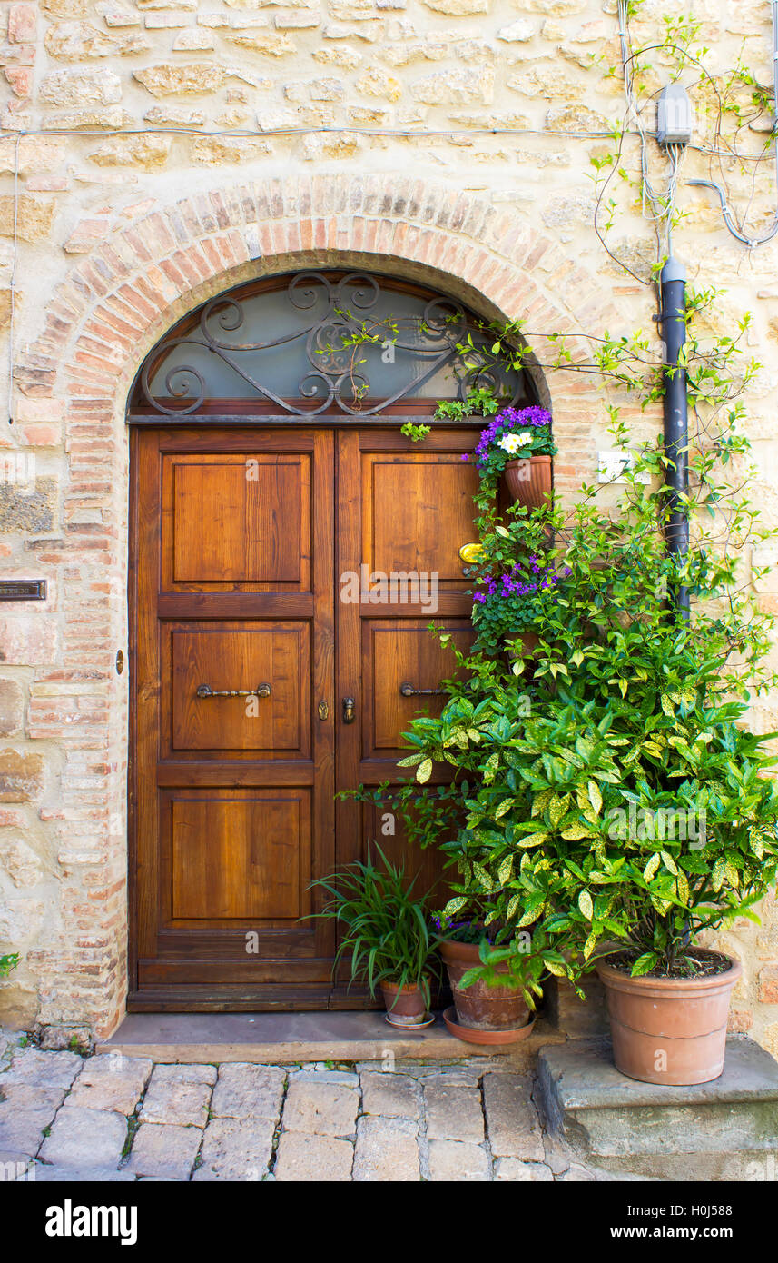 lovely tuscan doors, Volterra, Italy Stock Photo - Alamy