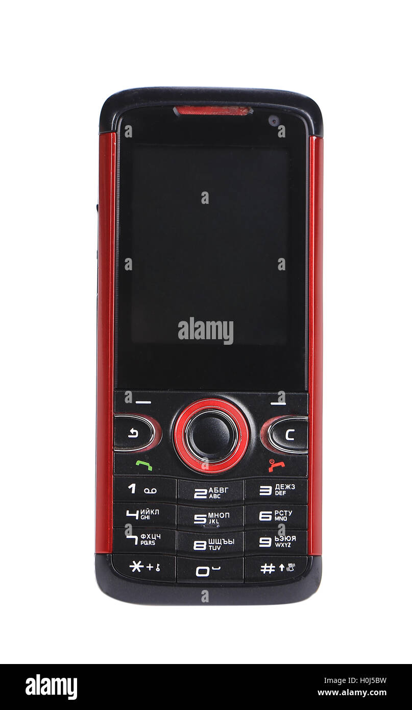 Red and black cell phone Stock Photo - Alamy