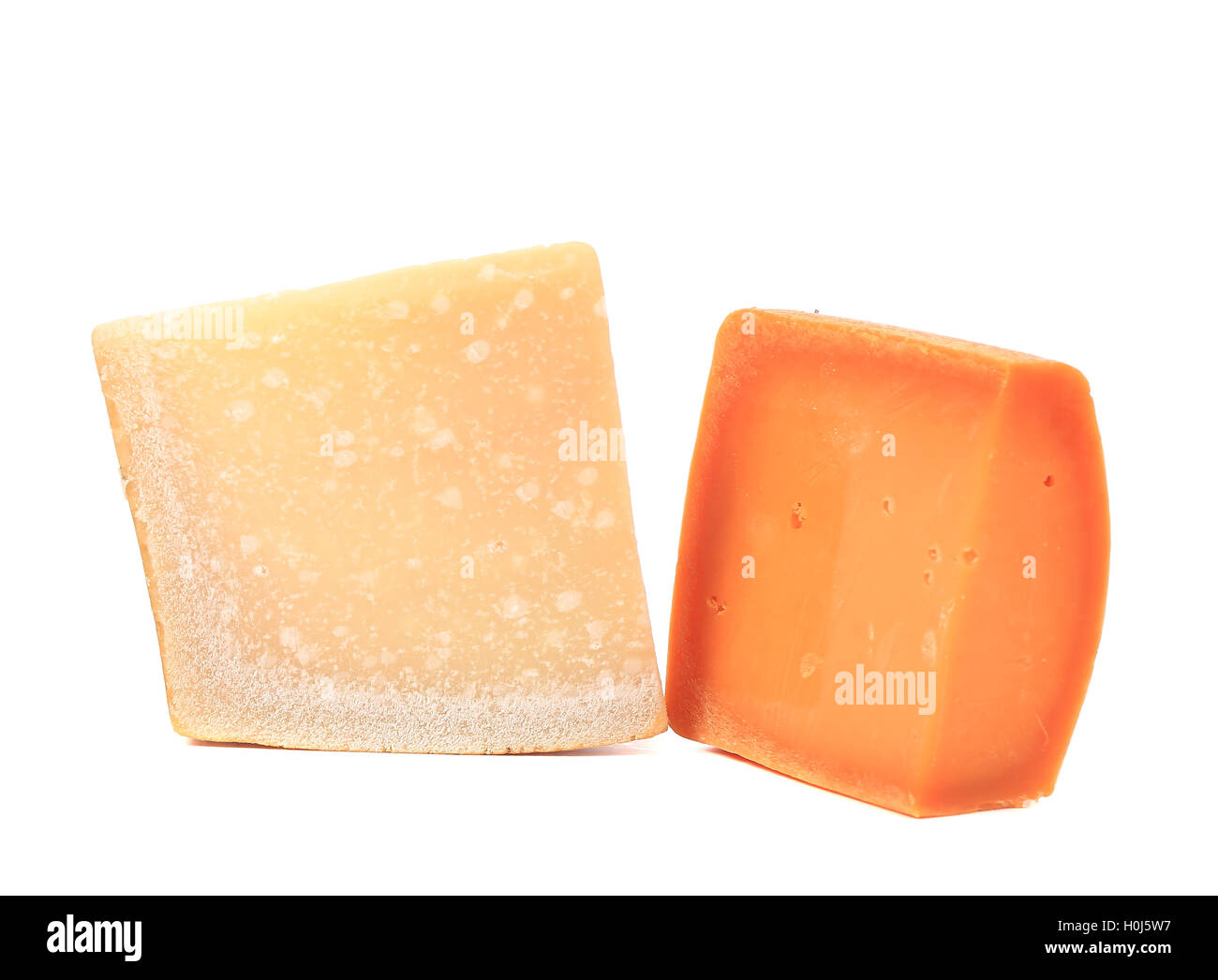 Two types of cheese Stock Photo - Alamy