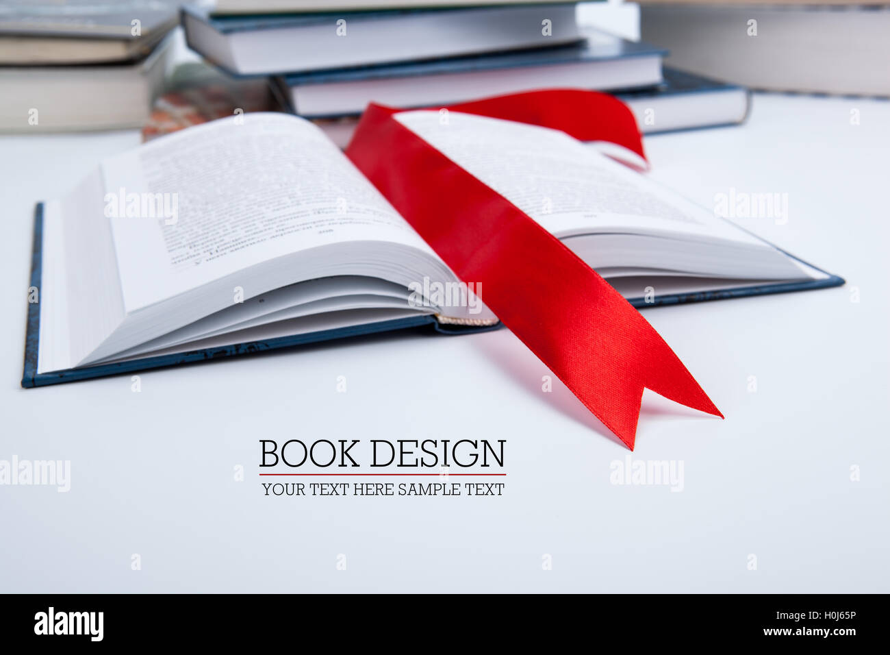 Open book with red ribbon hi-res stock photography and images - Alamy