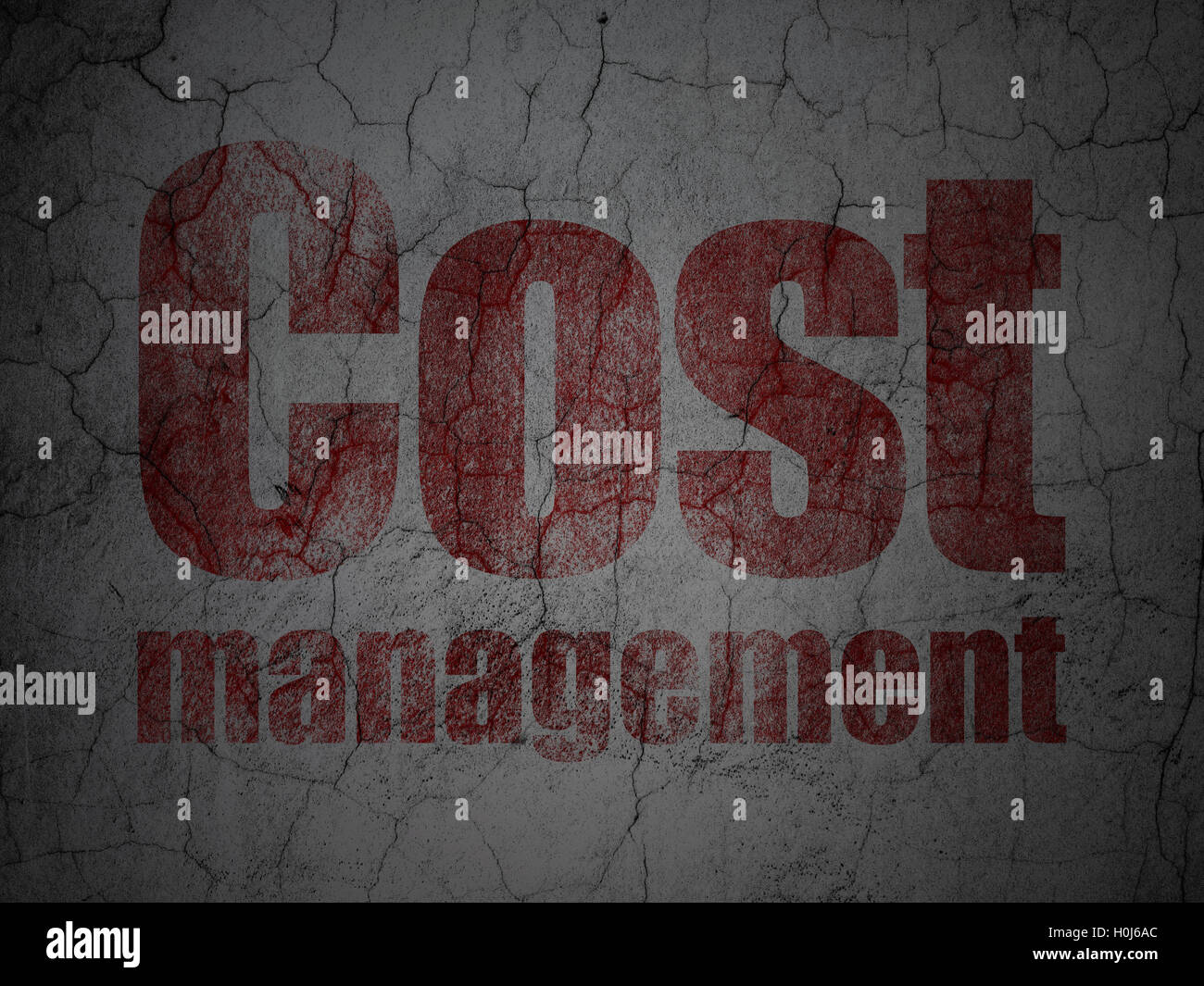 Business concept: Cost Management on grunge wall background Stock Photo ...