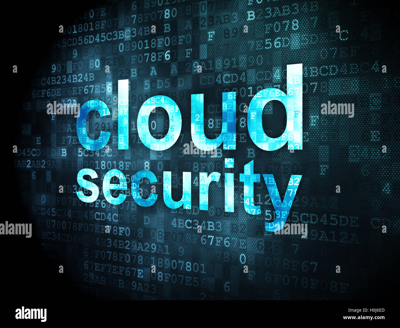 Cloud technology concept: Cloud Security on digital background Stock ...