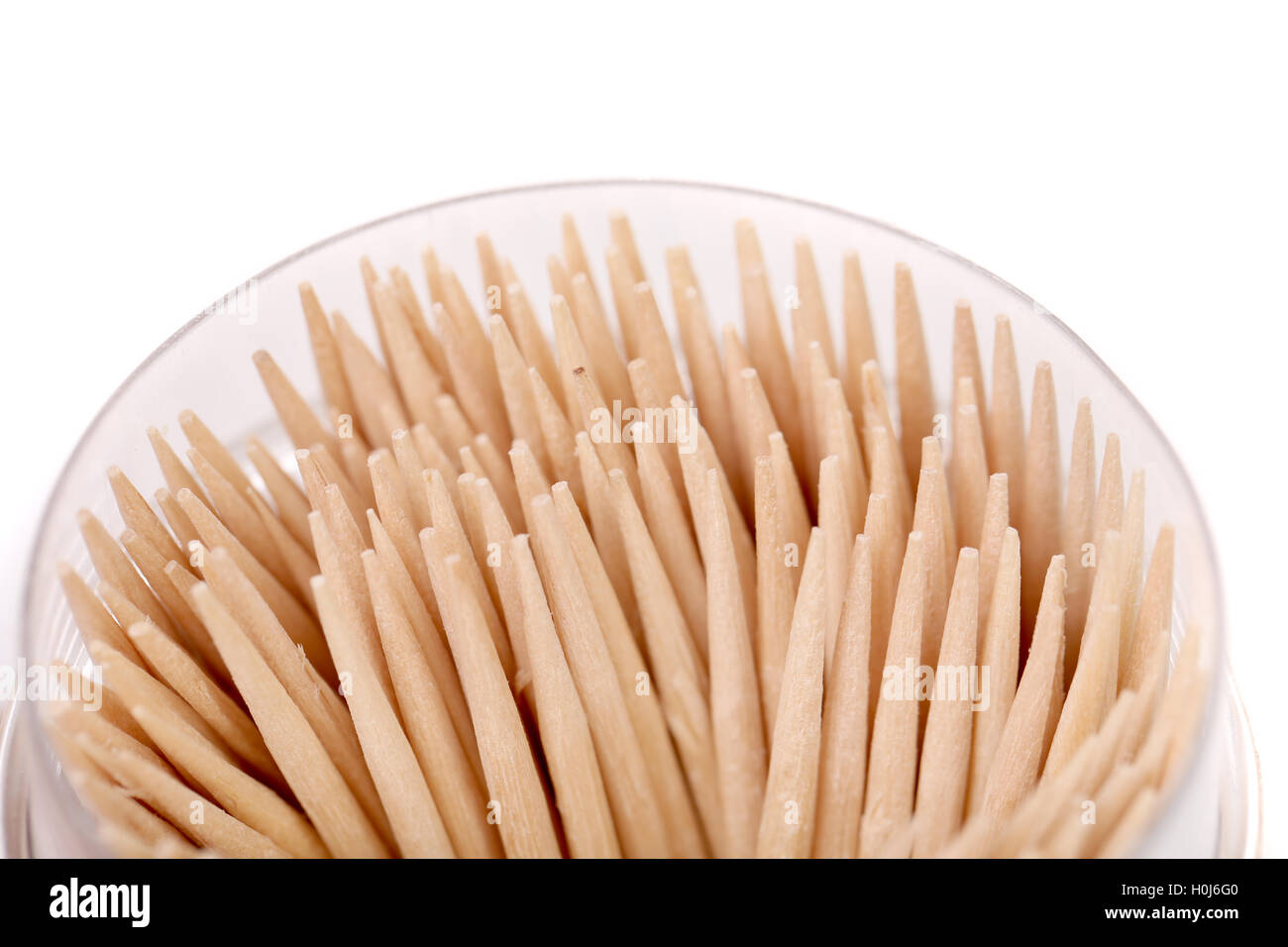 Toothpicks in a round box Stock Photo - Alamy