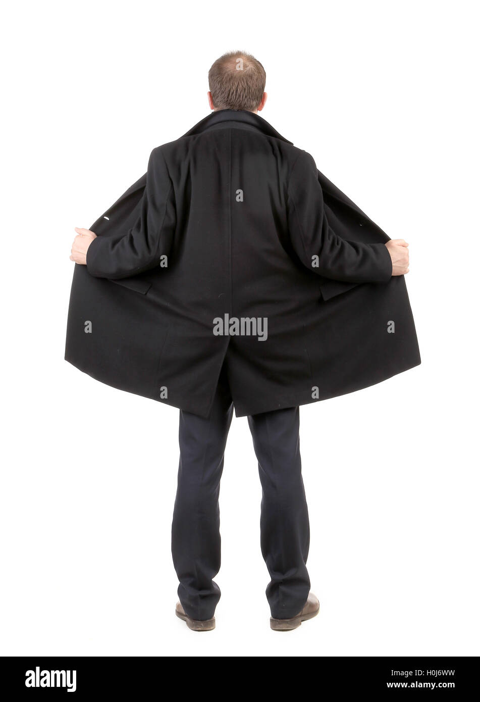 Back view of disclosed coat on man Stock Photo - Alamy