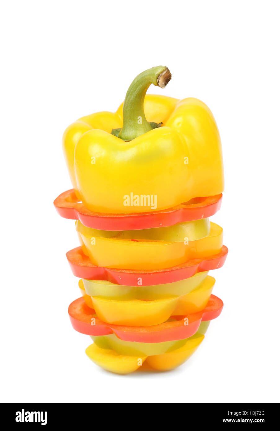 Slices green orange bell Cut Out Stock Images & Pictures - Alamy