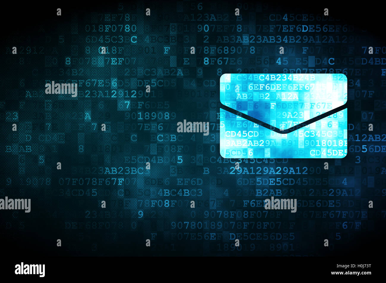 Finance concept: Email on digital background Stock Photo - Alamy