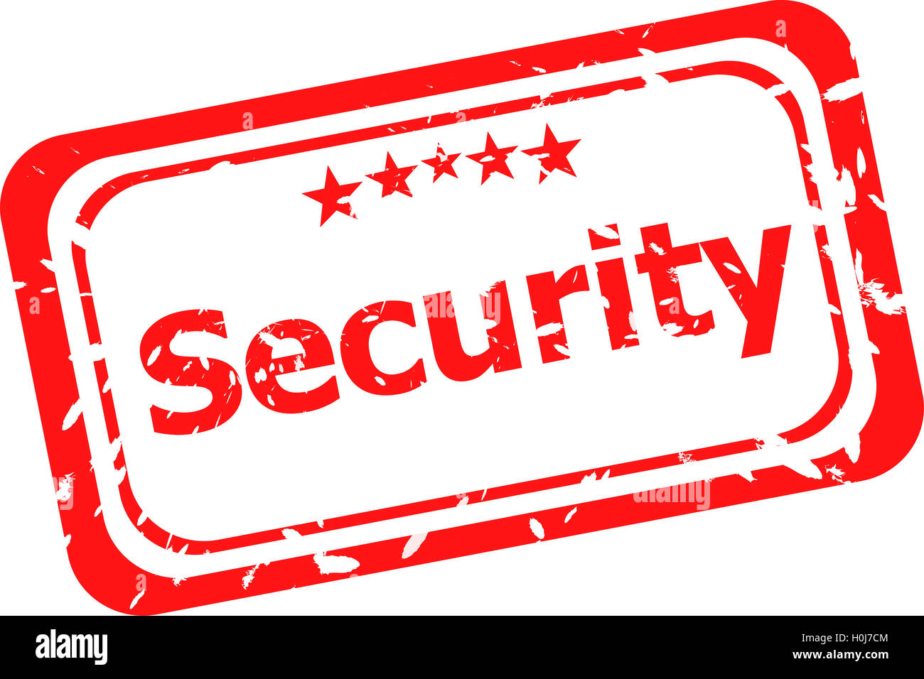 security on red rubber stamp over a white background Stock Photo - Alamy