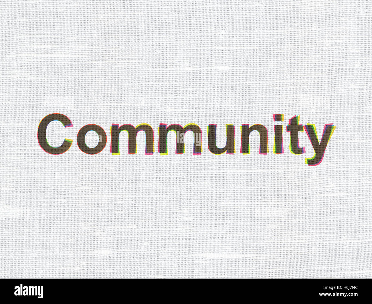 Social media concept: Community on fabric texture background Stock ...