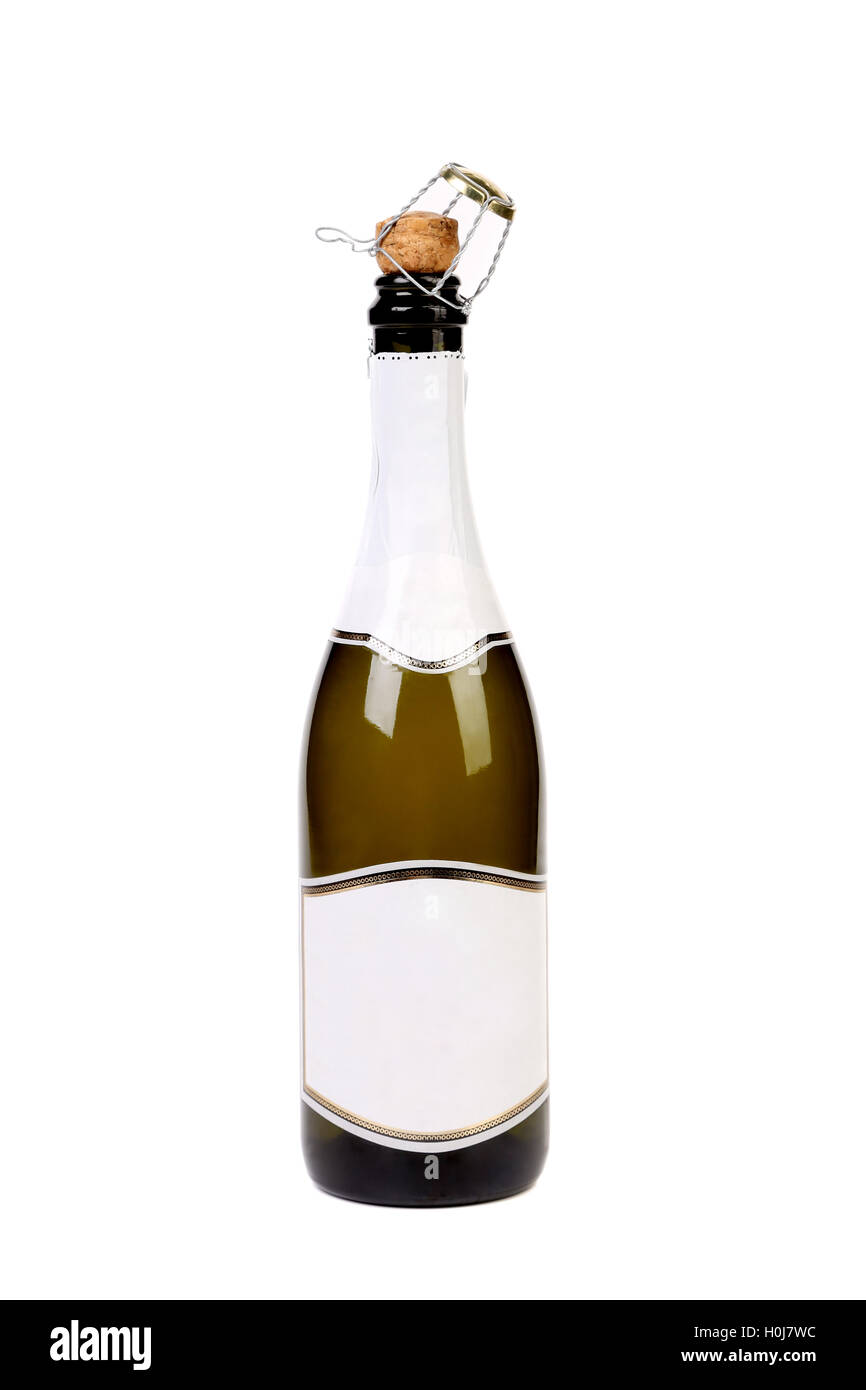 Champagne bottle without top foil Stock Photo - Alamy
