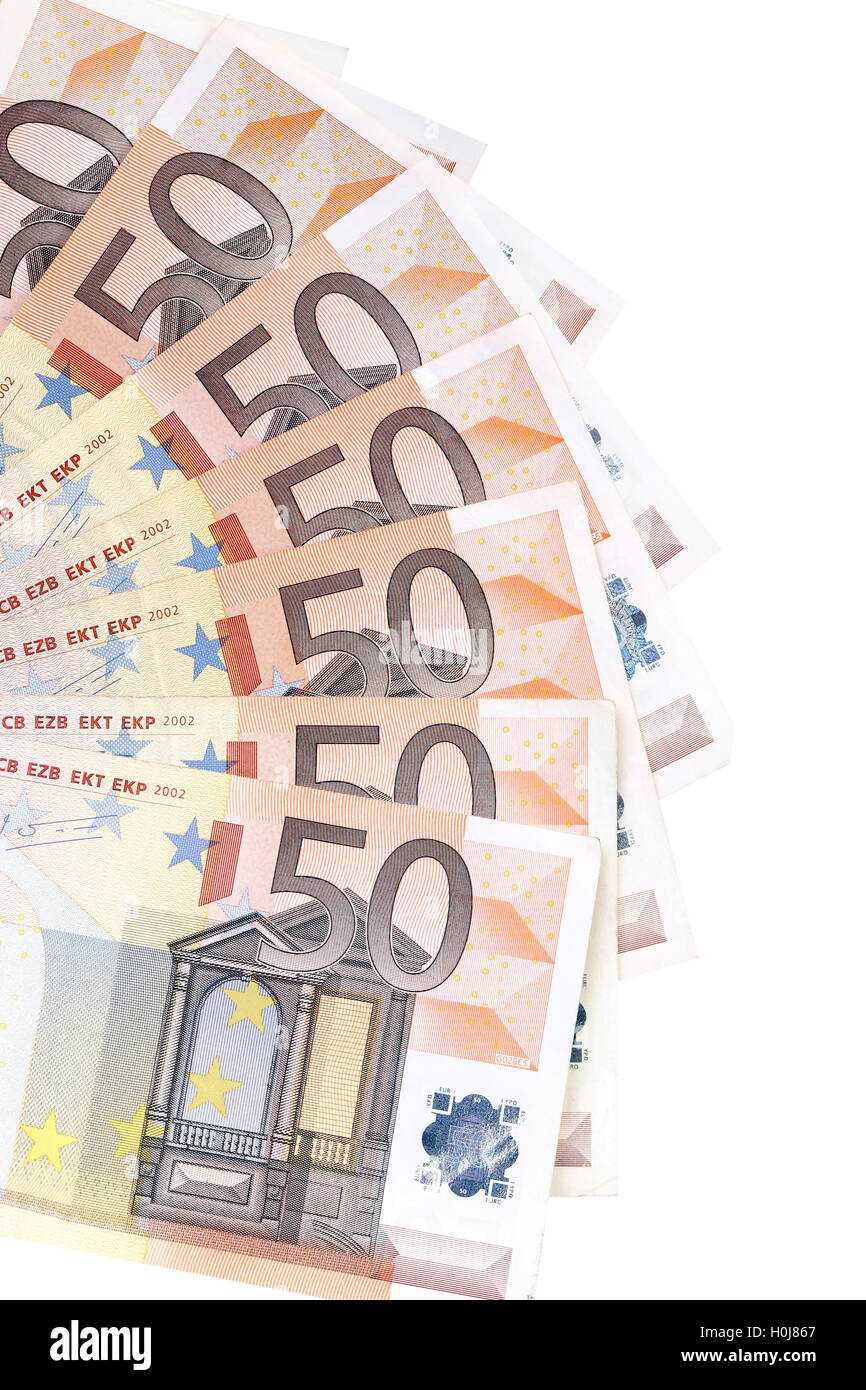 Fan of 50 euro notes Stock Photo - Alamy