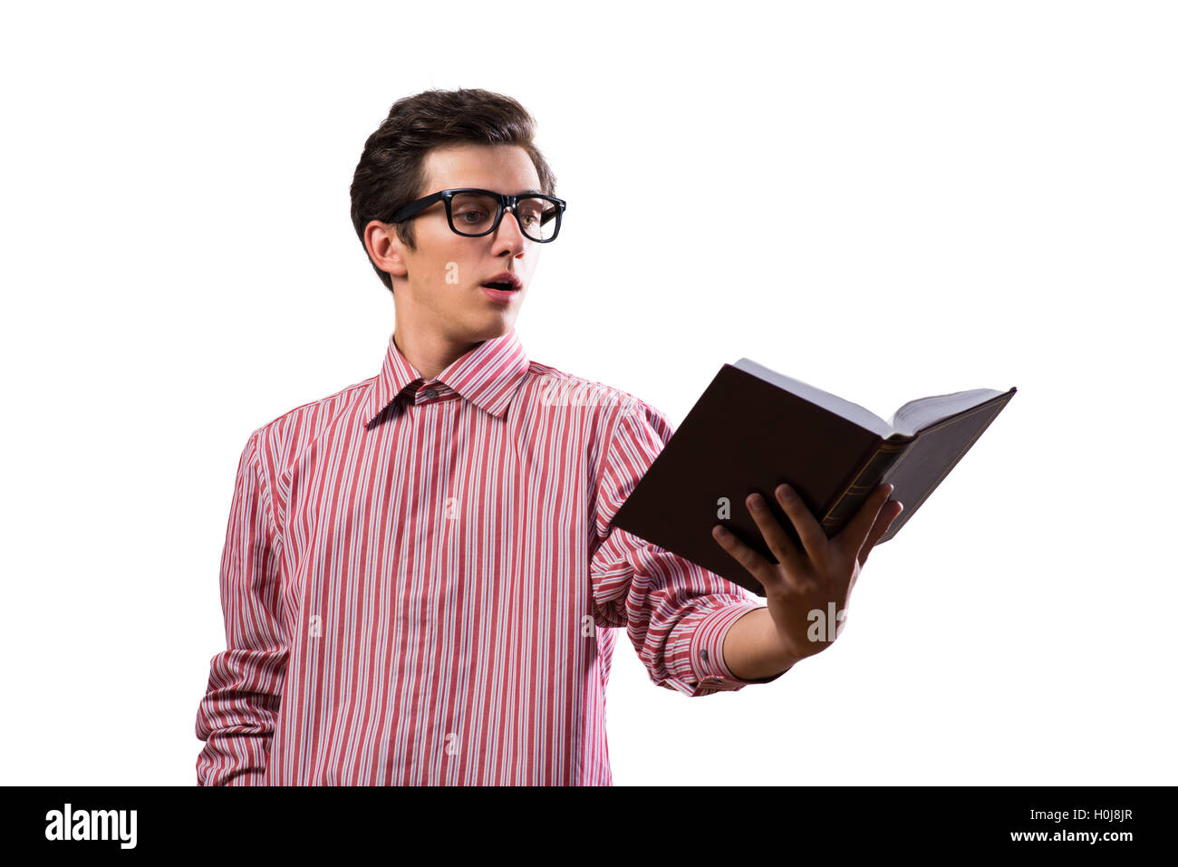 young man reading a book Stock Photo - Alamy
