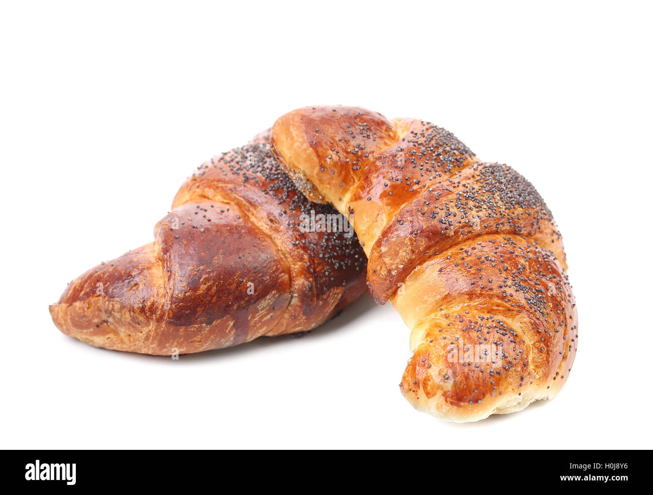 Appetizing croissants with poppy Stock Photo - Alamy