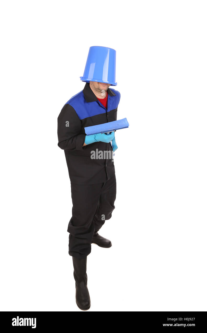 Bucket head man Cut Out Stock Images & Pictures - Alamy