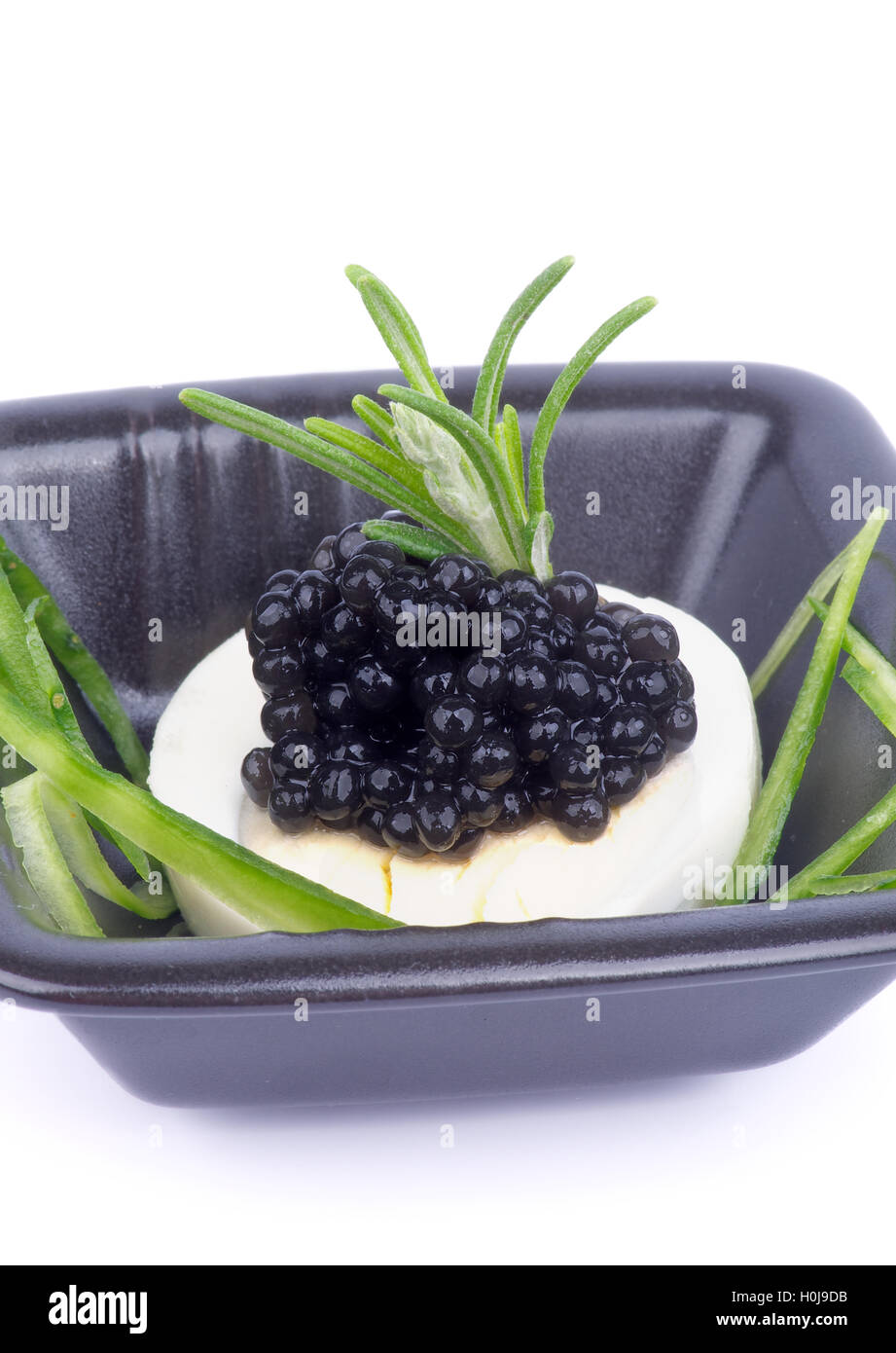 Black Caviar Snack Stock Photo - Alamy