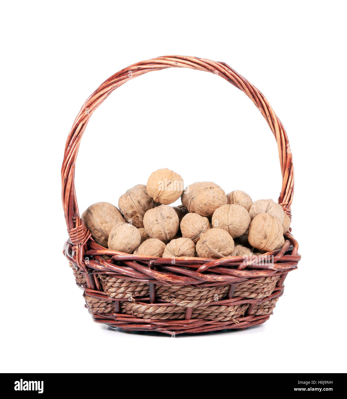 Basket with walnuts Stock Photo - Alamy