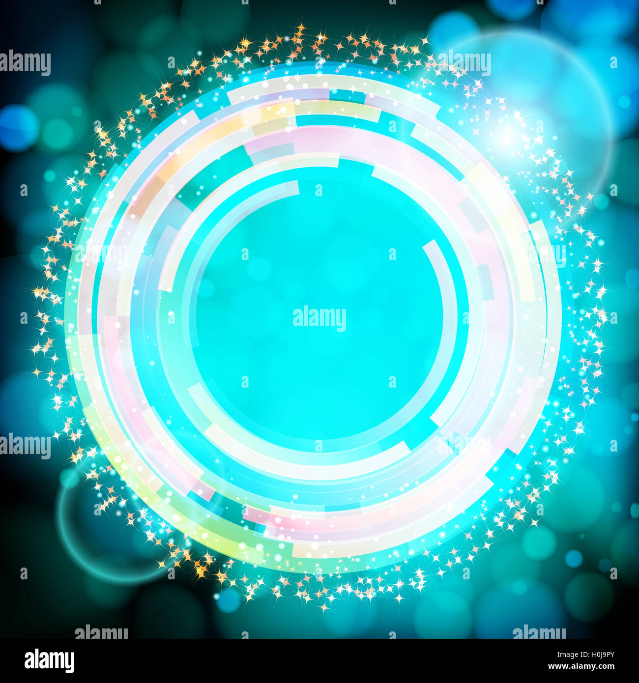 Abstract digital background with a round space for your text Stock ...