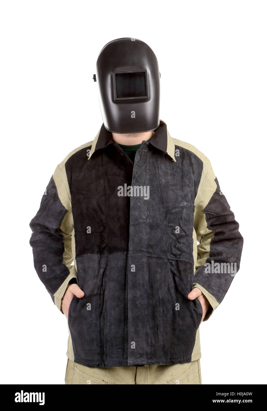 Confident welder in the mask Stock Photo - Alamy