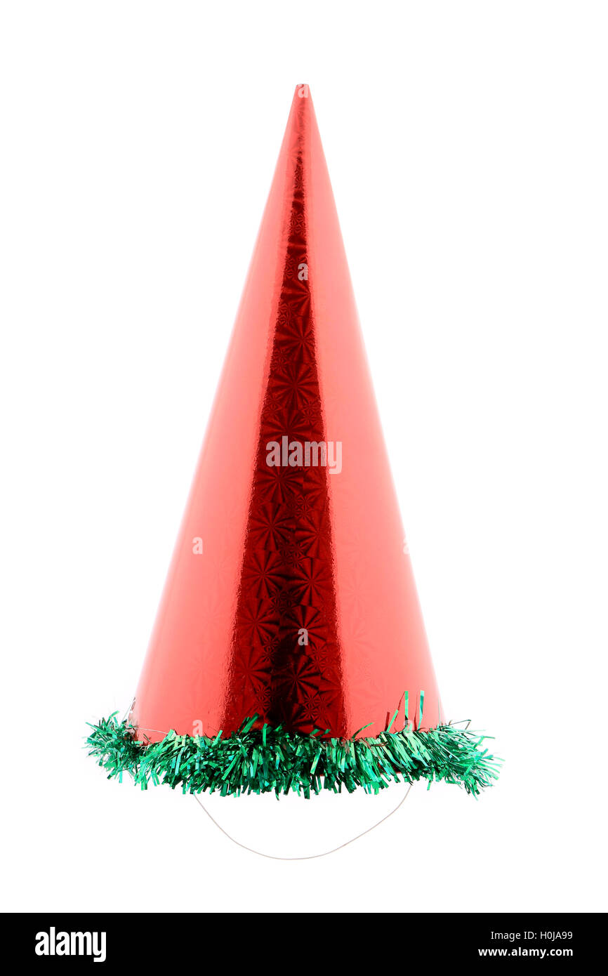 Red party hat cone Stock Photo - Alamy