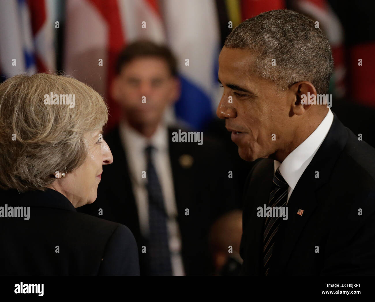United States President Barack Obama (R) greets British Prime Minister ...