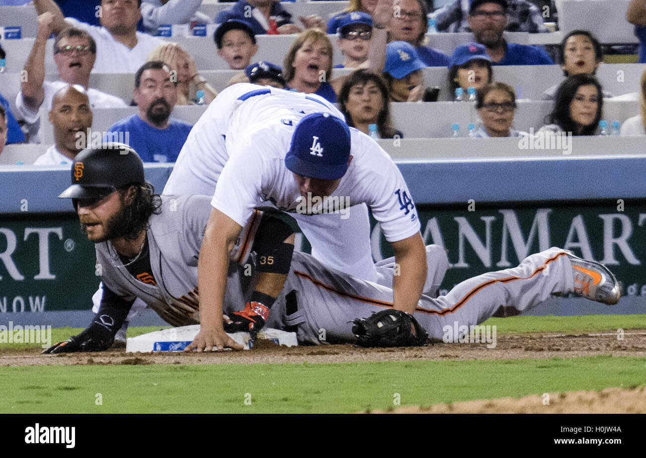 Los Angeles, California, USA. 20th Sep, 2016. San Francisco Giants ...