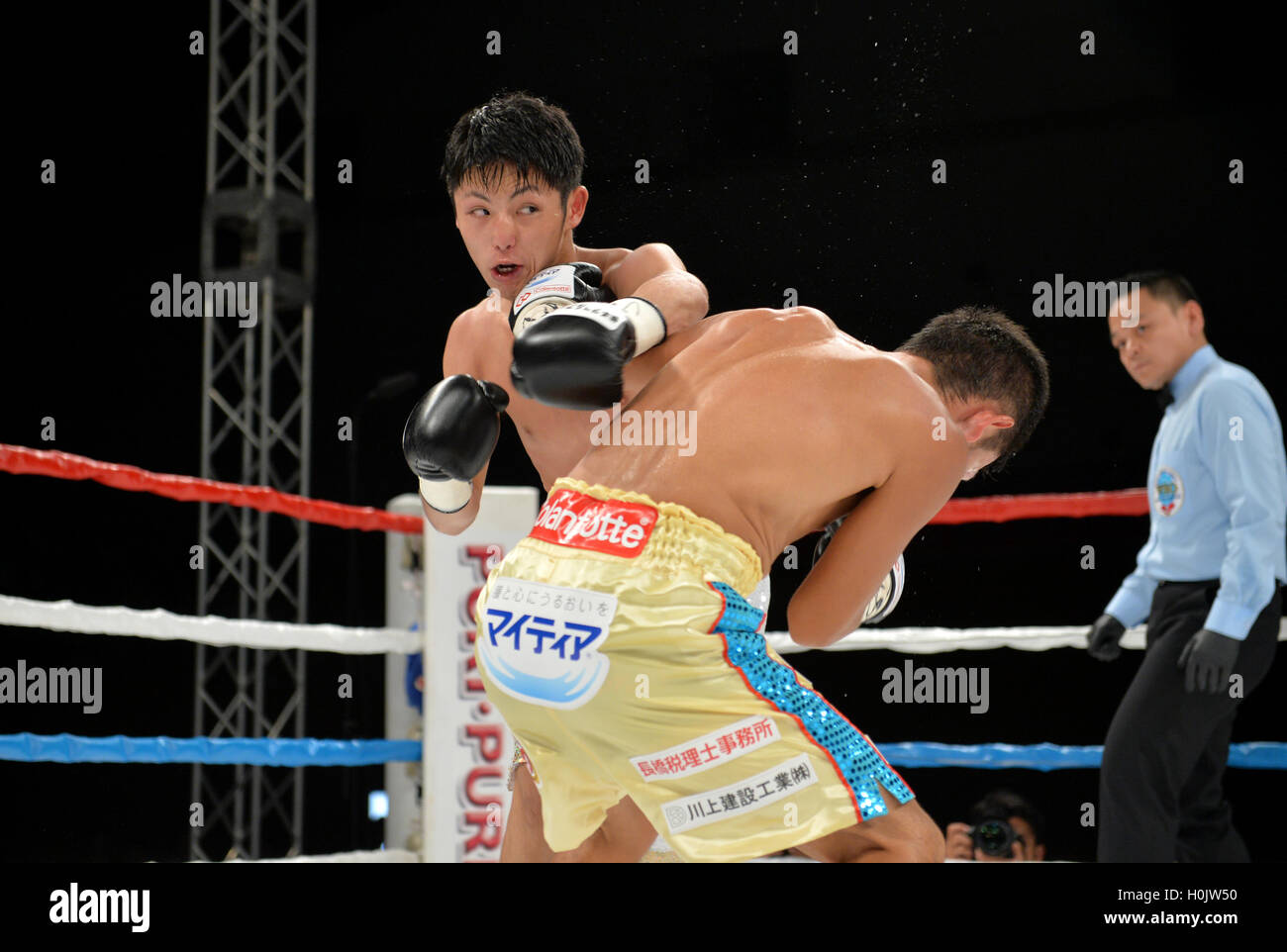 Sanda, Hyogo, Japan. 20th Aug, 2016. (L-R) Riku Kano, Katsunari ...