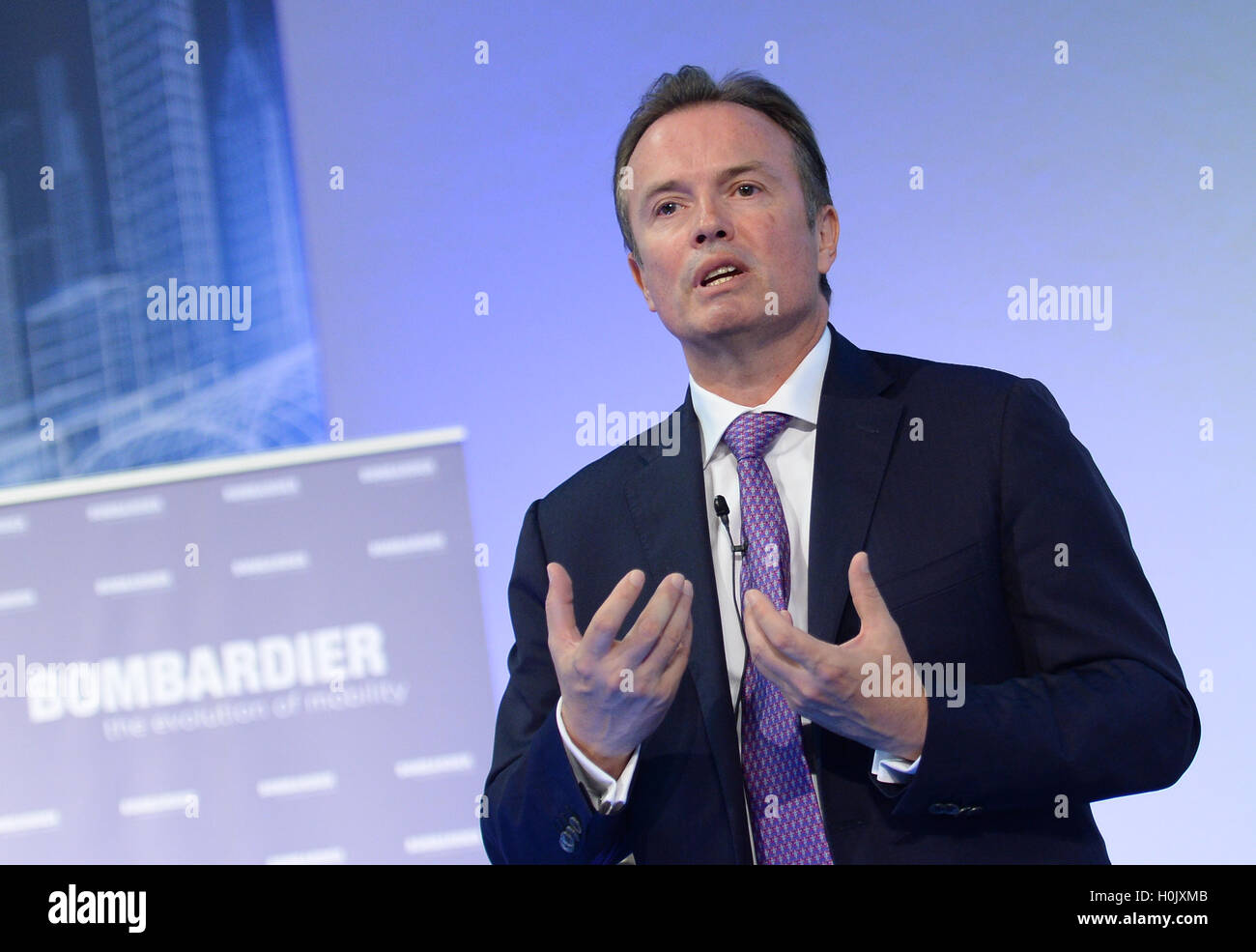 Berlin, Germany. 21st Sep, 2016. The president of train manufacturer ...