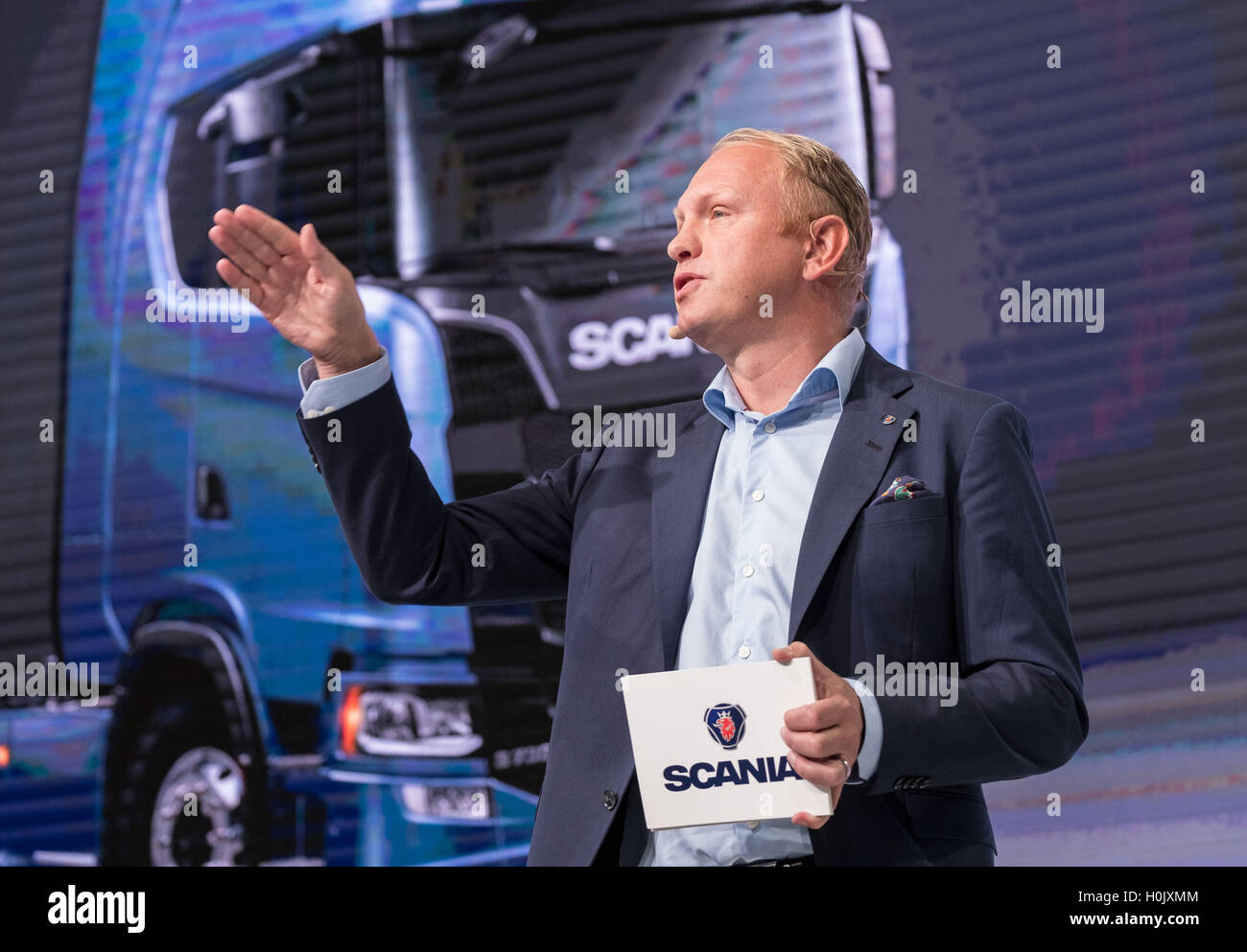 Hanover, Germany. 21st Sep, 2016. President and CEO of Scania Group ...