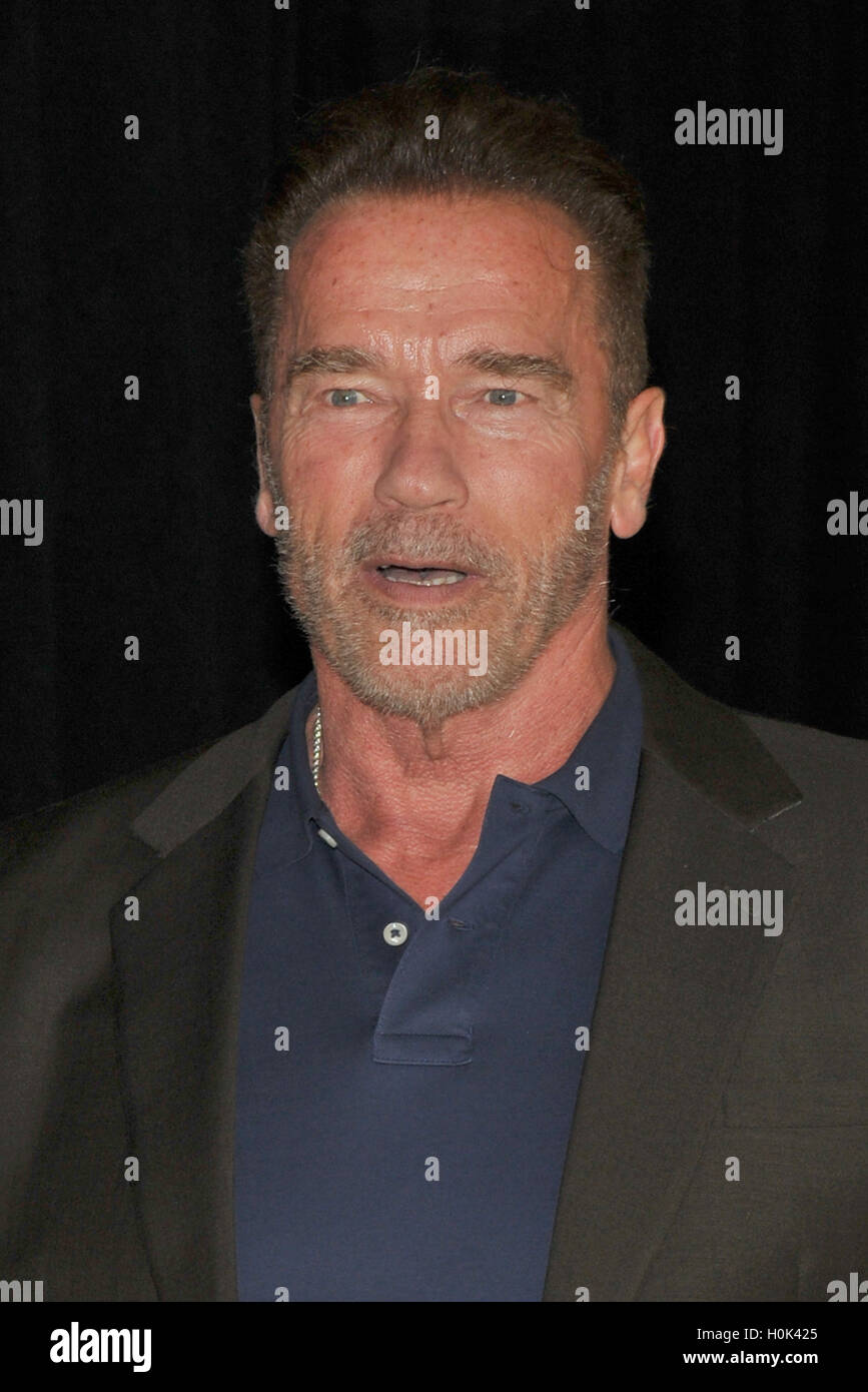 New York, USA. 21st September, 2016. Arnold Schwarzenegger attends ...