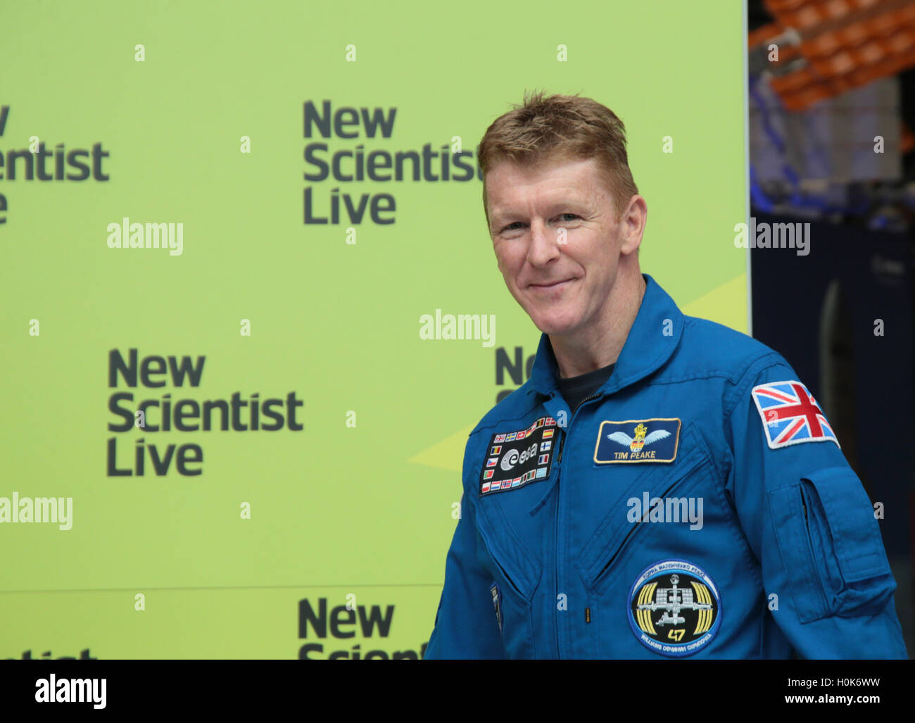London UK 22 September 2016 British Astronaut Tim Peake cutting the ...