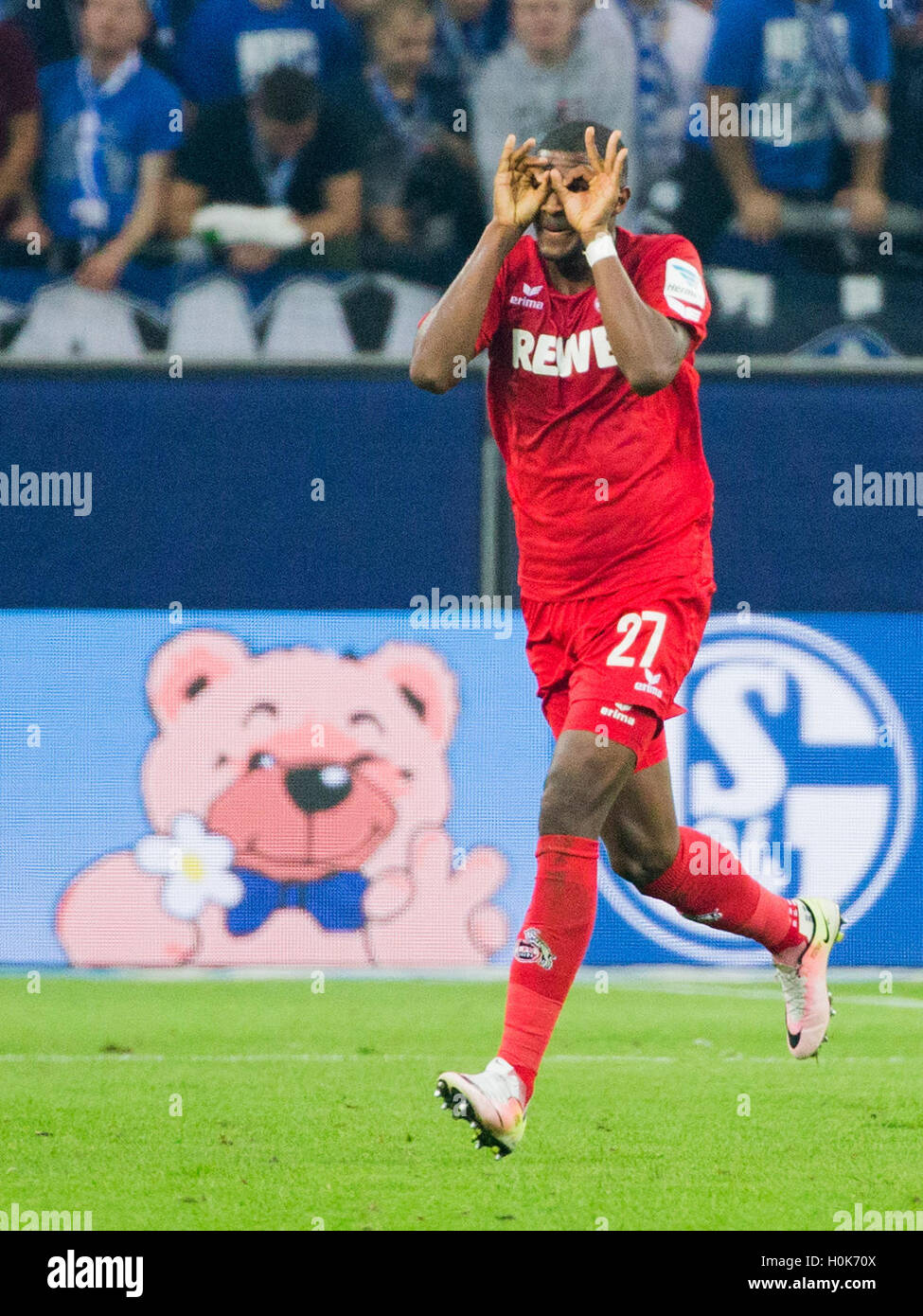 Gelsenkrichen, Germany. 21st Sep, 2016. Cologne's goal scorer, Anthony ...