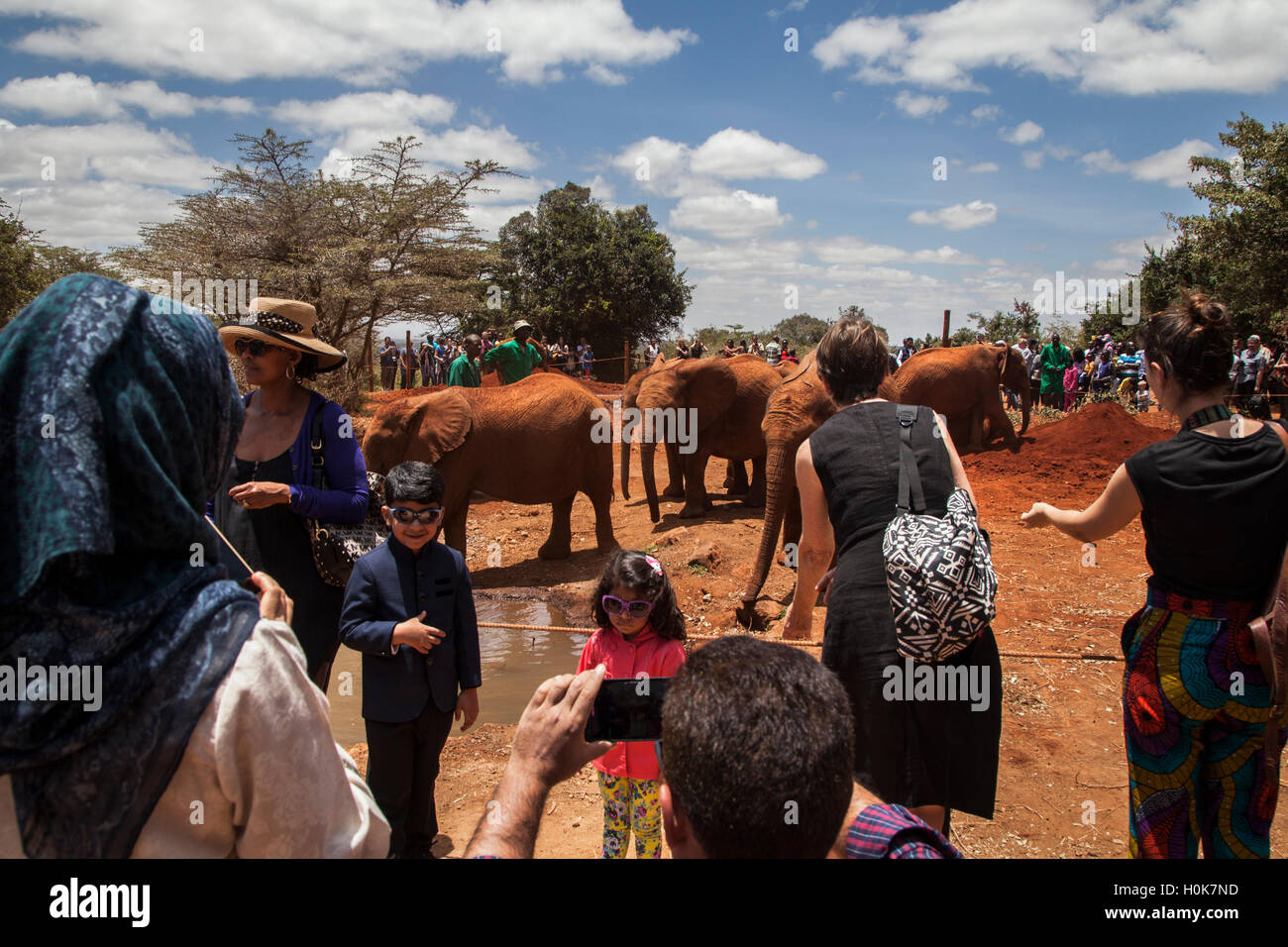 Nairobi, Kenya. 12th Sep, 2016. Visitors of the David Sheldrick ...