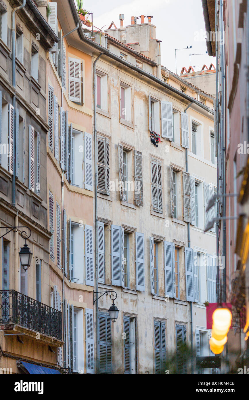 Provencale buildings and architecture, Aix-en-Provence, France Stock ...