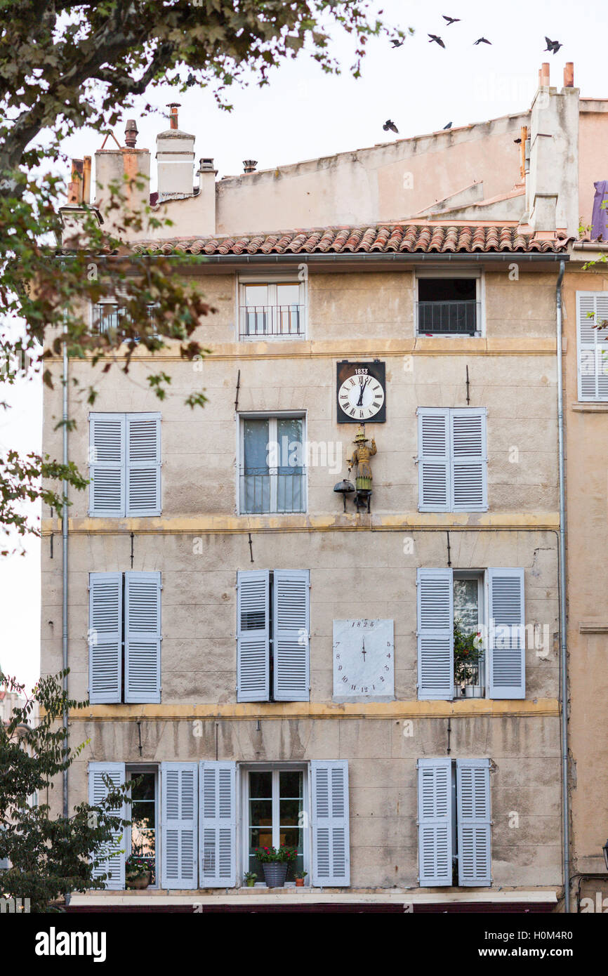 Provencale buildings and architecture, Aix-en-Provence, France Stock ...