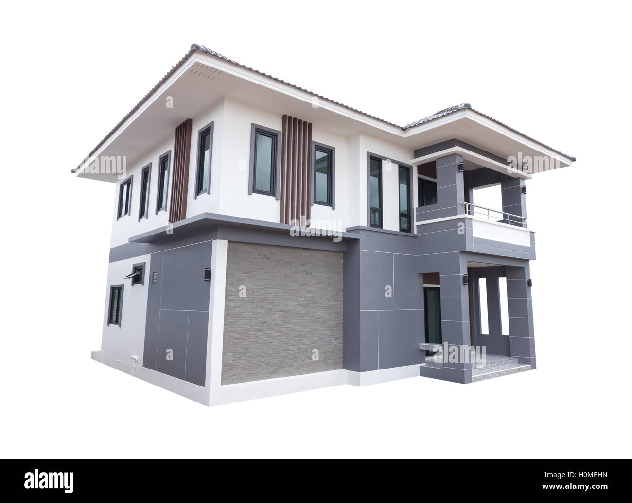house modern contemporary style isolated on white background Stock ...