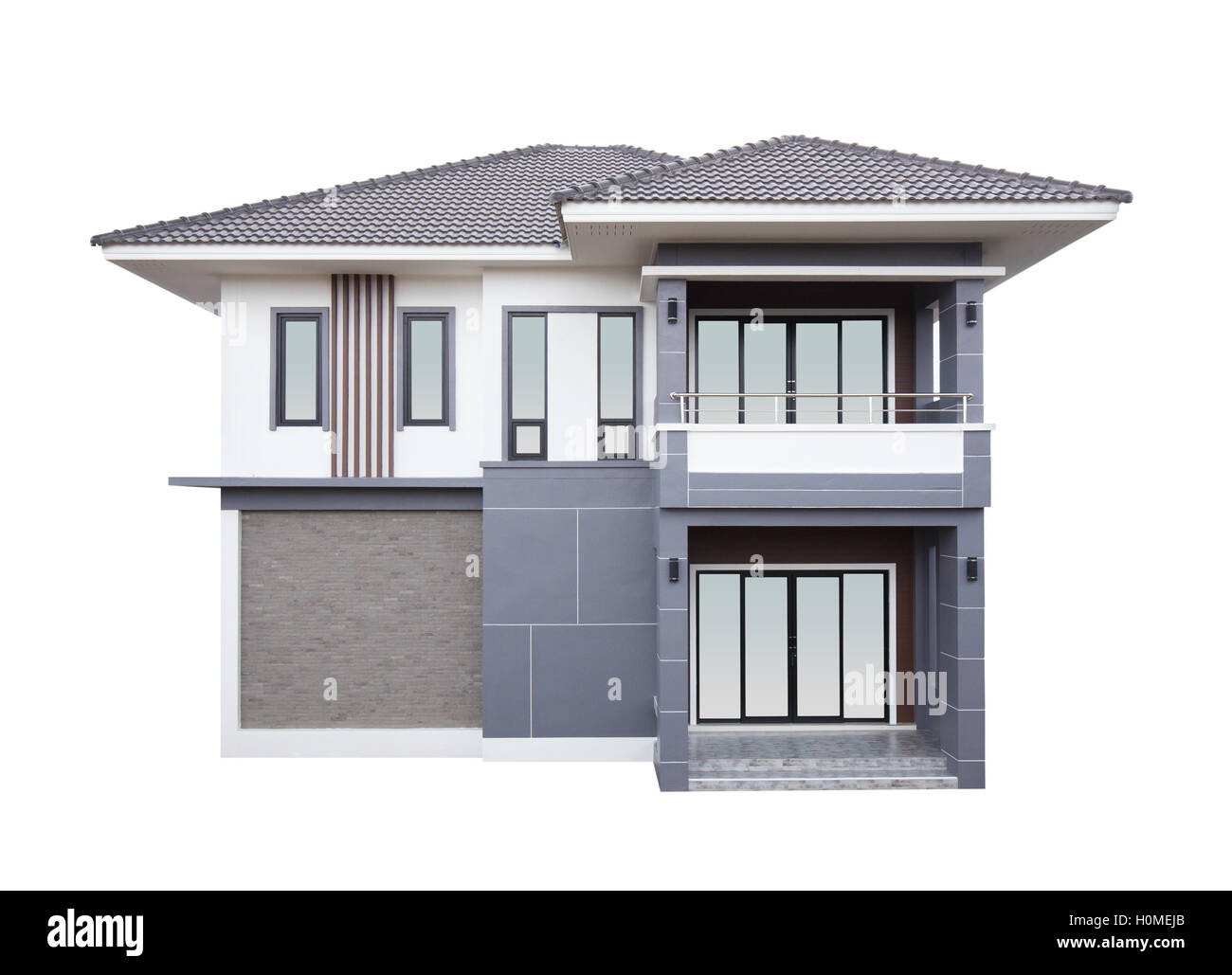 house modern contemporary style isolated on white background Stock ...