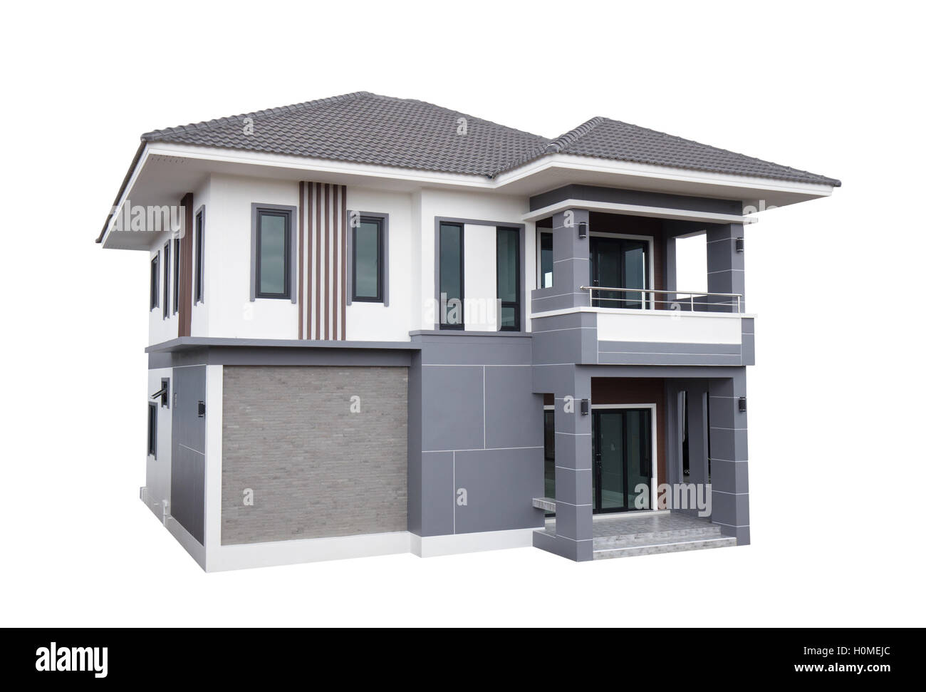 house modern contemporary style isolated on white background Stock ...