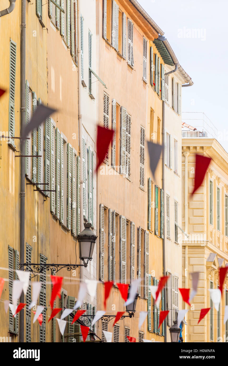 Street scene, rue de la Prefecture, Nice, Alpes-Maritimes, French ...