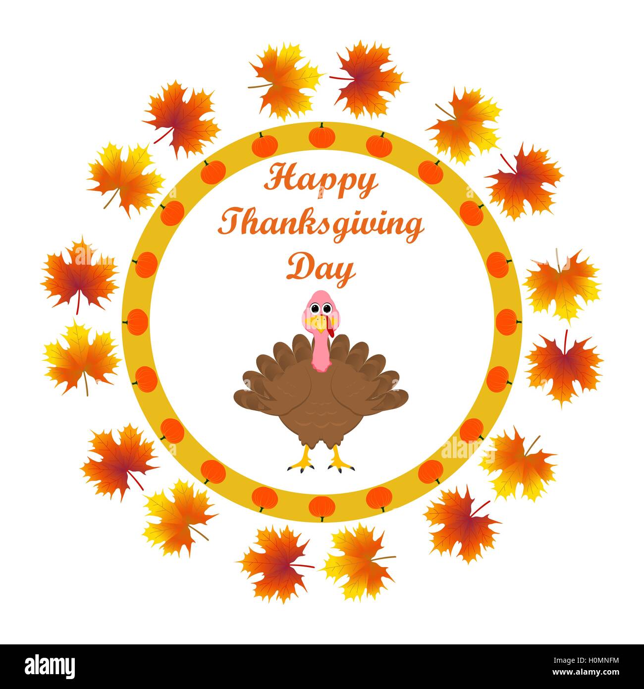 Pilgrim hat autumn leaves Cut Out Stock Images & Pictures - Alamy