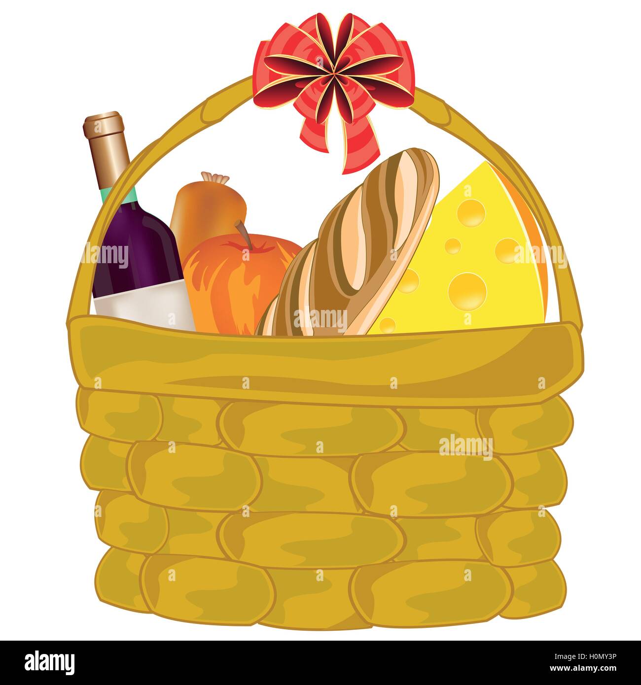 Basket full of alcohol Stock Vector Images - Alamy