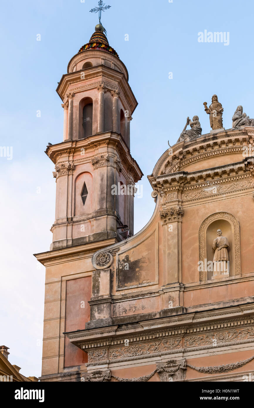 Basilique Saint-Michel, Menton, Alpes-Maritimes, France Stock Photo - Alamy