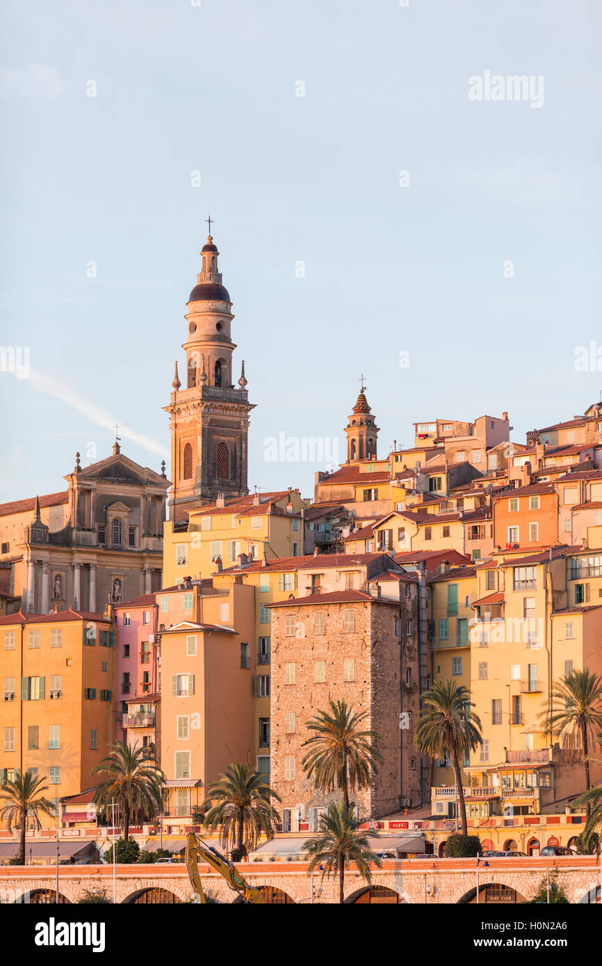 Menton, Alpes-Maritimes, France at sunrise Stock Photo - Alamy