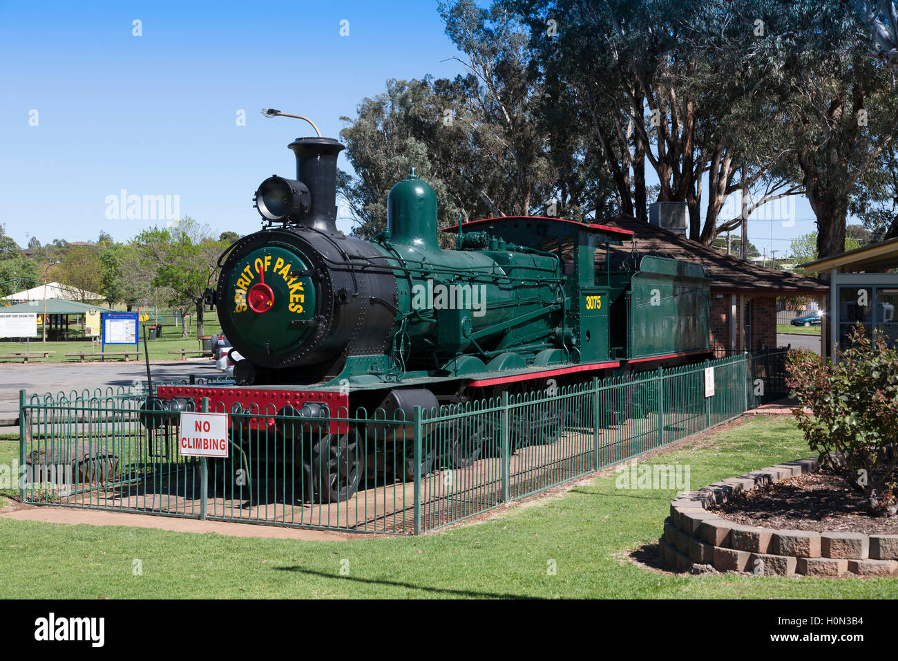 Kelly Reserve park which contains the old 3075 'S' class steam ...