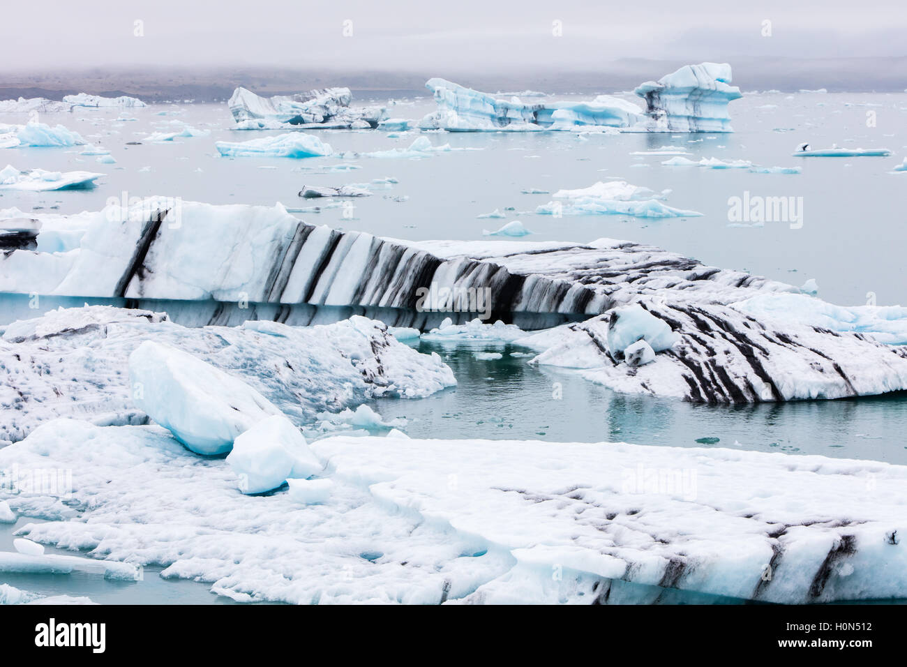 Jokulsarlon is a large glacial lake in southeast Iceland - Ice breaking ...